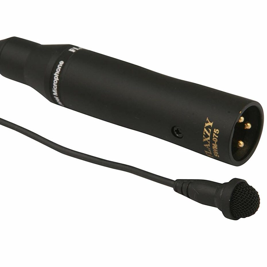 Flaxzy Mic SWM-075 XLR Lavalier 48V Phantom Power Lapel Omnidirectional ...
